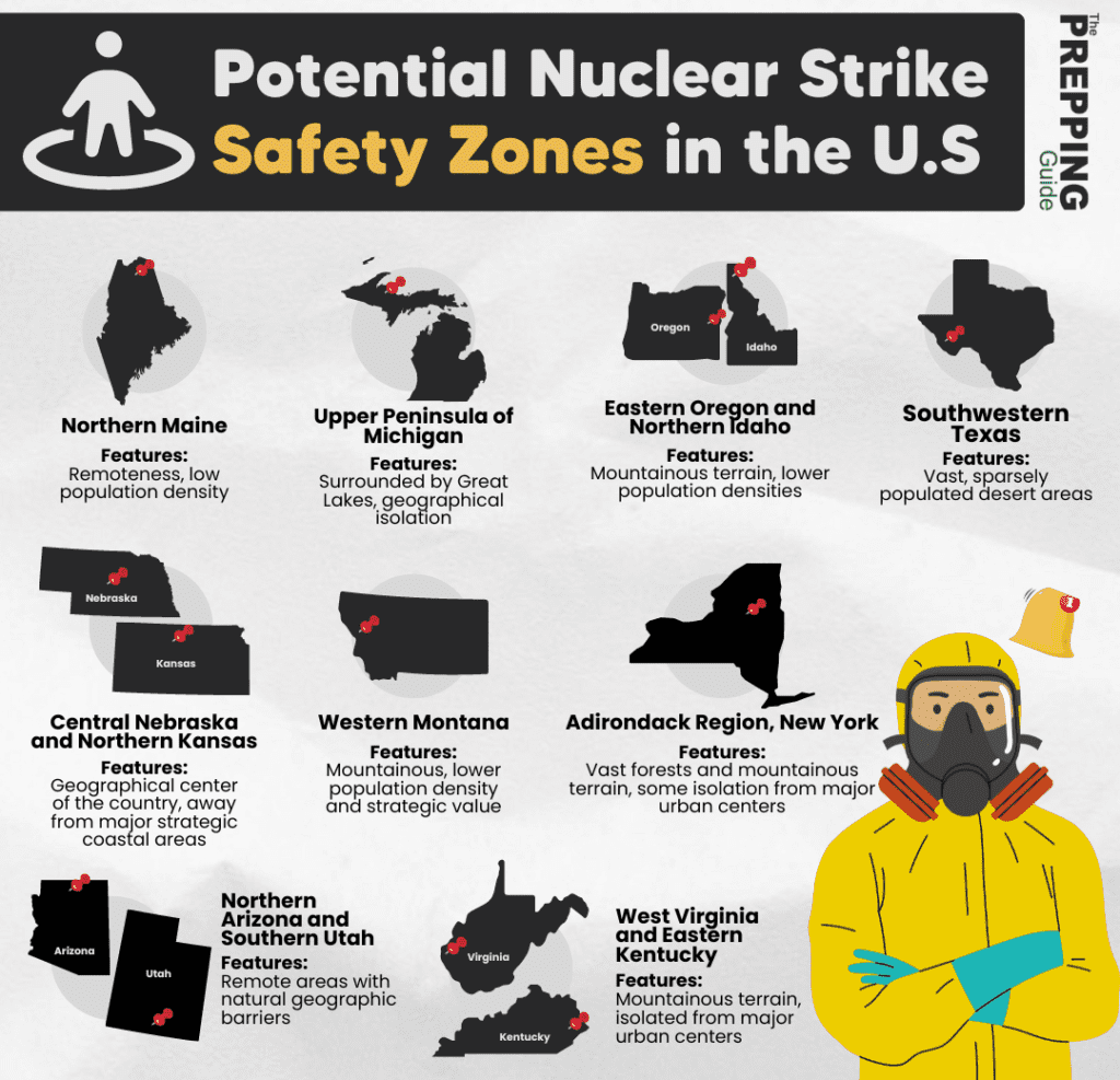 US Nuclear Target Map: Potential Targets and Safe Zones