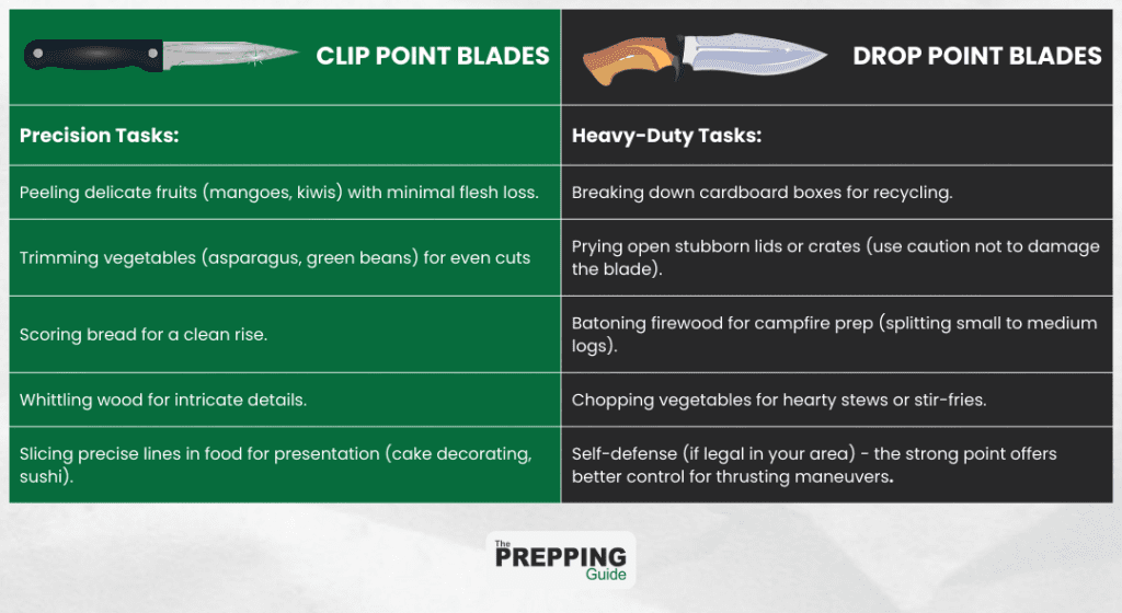 Clip Point vs Drop Point Knife | What’s the Difference?